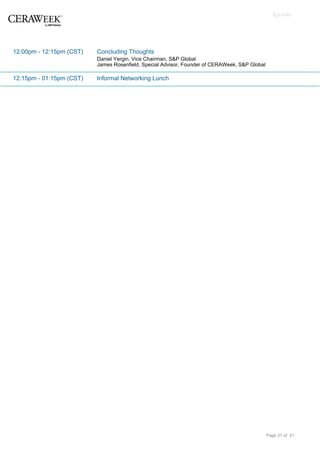 CeraWeek 2024 - Executive conference agenda | PDF