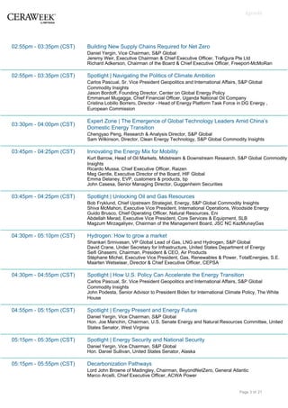 CeraWeek 2024 - Executive conference agenda | PDF