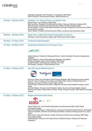 CeraWeek 2024 - Executive conference agenda | PDF