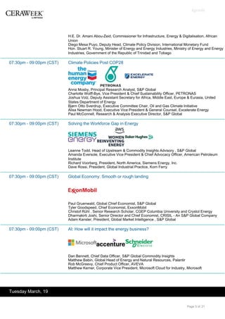 CeraWeek 2024 - Executive conference agenda | PDF