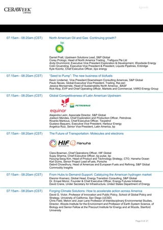 CeraWeek 2024 - Executive conference agenda | PDF