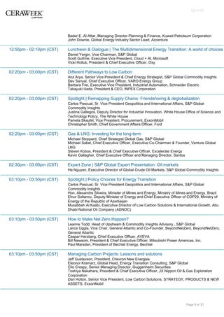 CeraWeek 2024 - Executive conference agenda | PDF