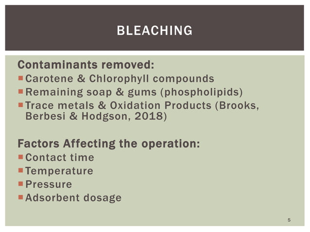 Refining of Edible Oils (Bleaching Stage) | PPT