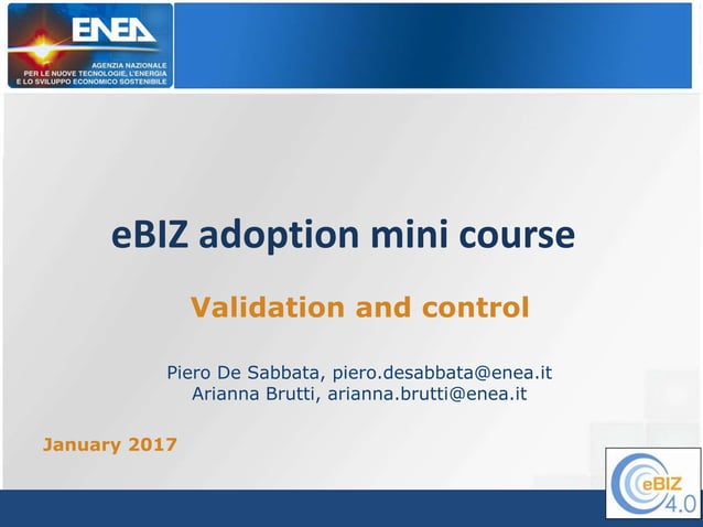 eBIZ courseware -Module 07 - Validation (CW513-023) | PPT