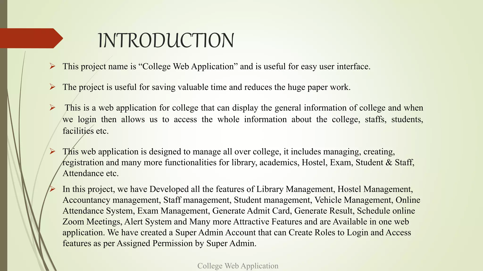 College Web Application | PPTX