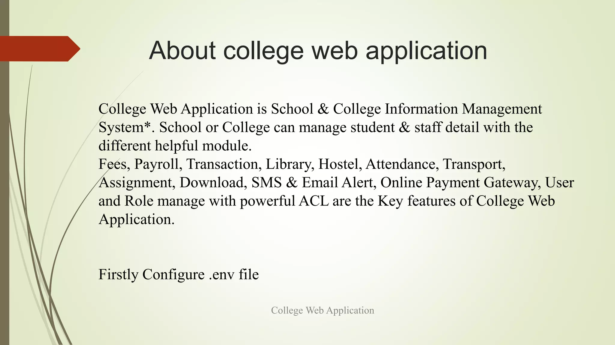 College Web Application | PPTX