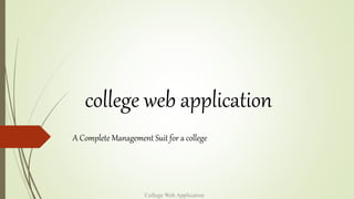 College Web Application | PPTX