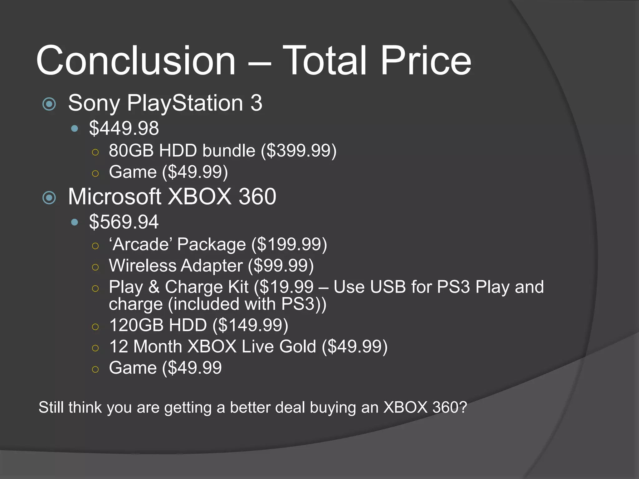 Console Wars 2009 | PPTX