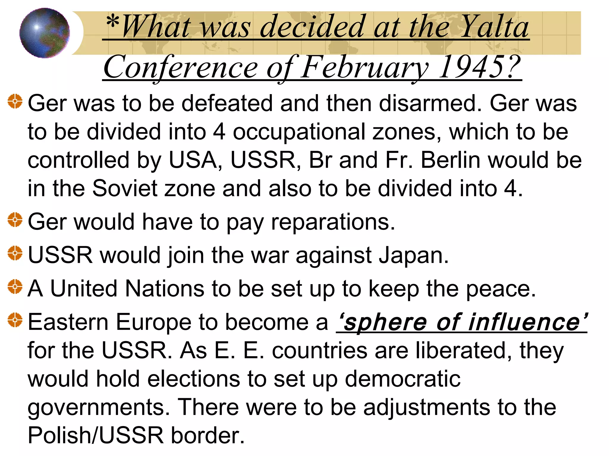 Cold War beginning 1945-1949 | PPT