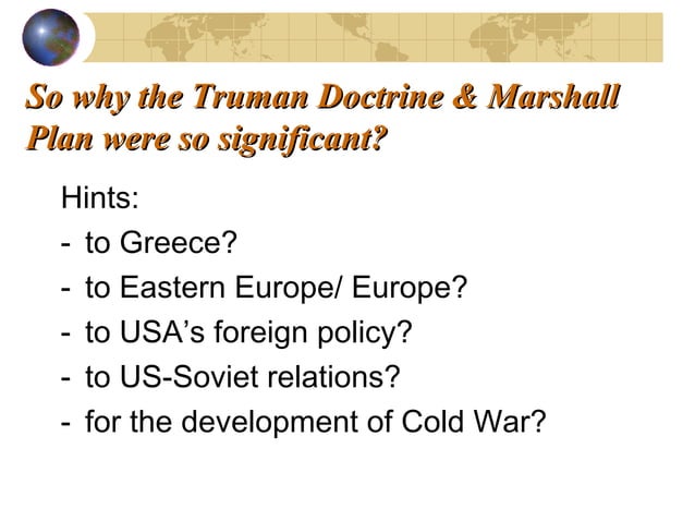 Cold War beginning 1945-1949 | PPT
