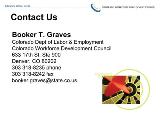 CWDC - Colorado Workforce Development Council | PPT