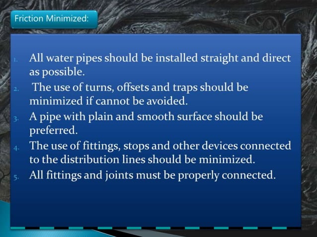 Cold Water Supply Distribution In Building | PPTX