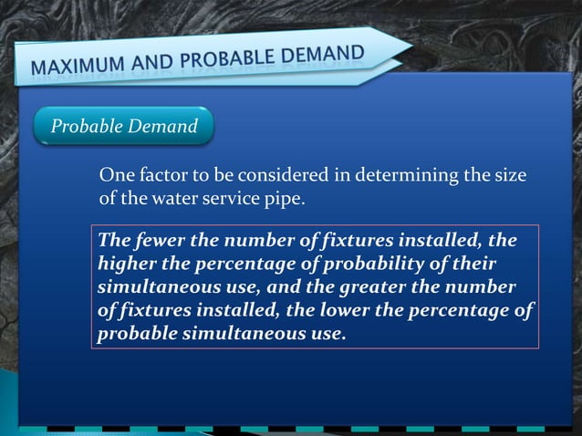 Cold Water Supply Distribution In Building | PPTX