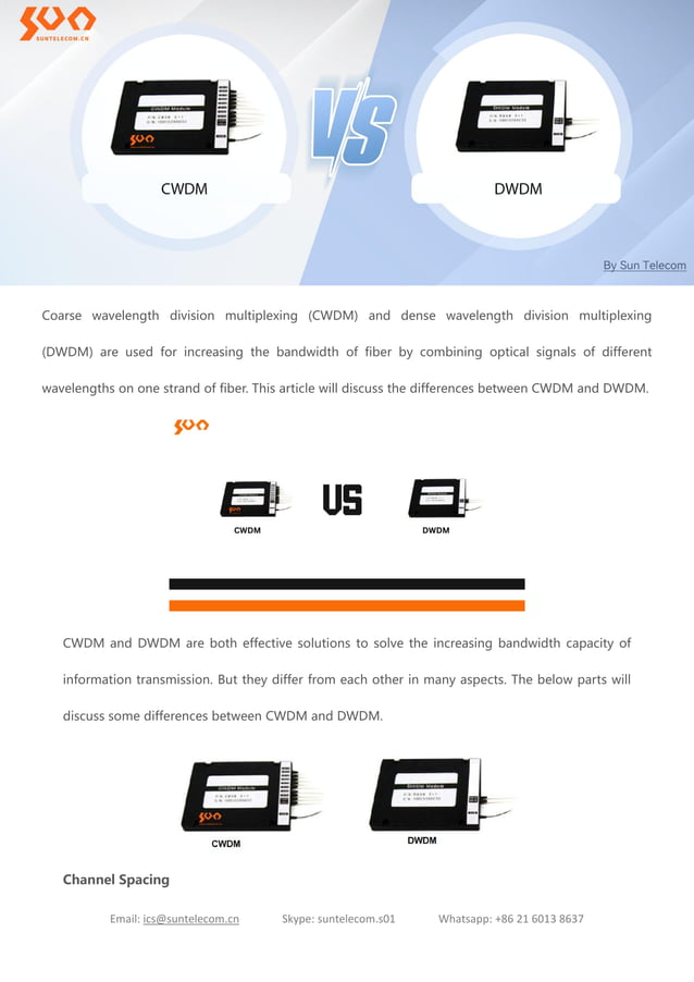 CWDM vs DWDM | PDF