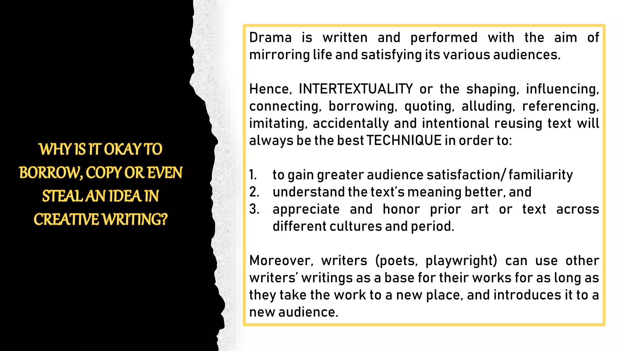 CW DRAMA LESSON 3 WRITING ONE-ACT PLAY.pptx