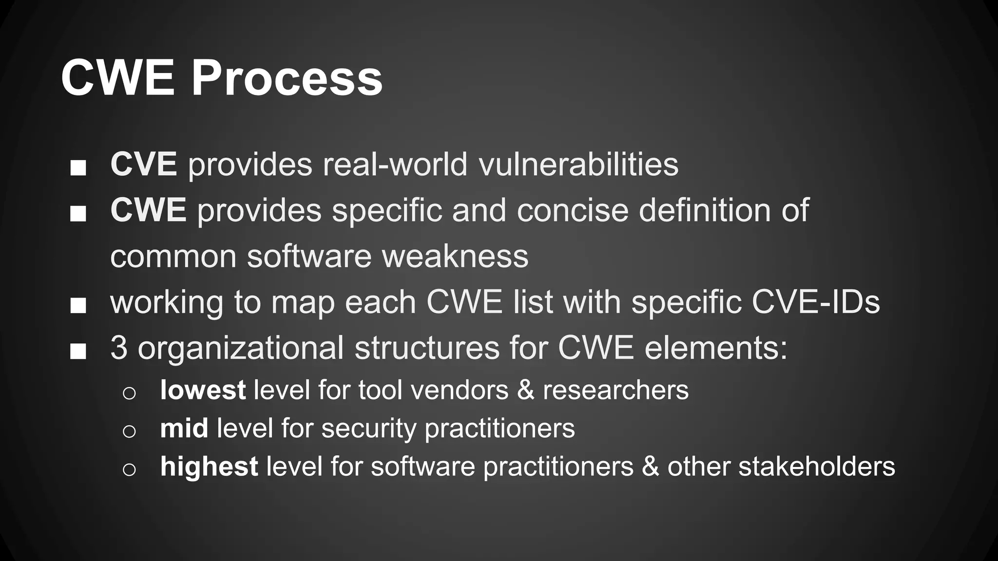 Introduction to Common Weakness Enumeration (CWE) | PPT