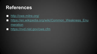 Introduction to Common Weakness Enumeration (CWE) | PPT