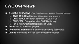 Introduction to Common Weakness Enumeration (CWE) | PPT