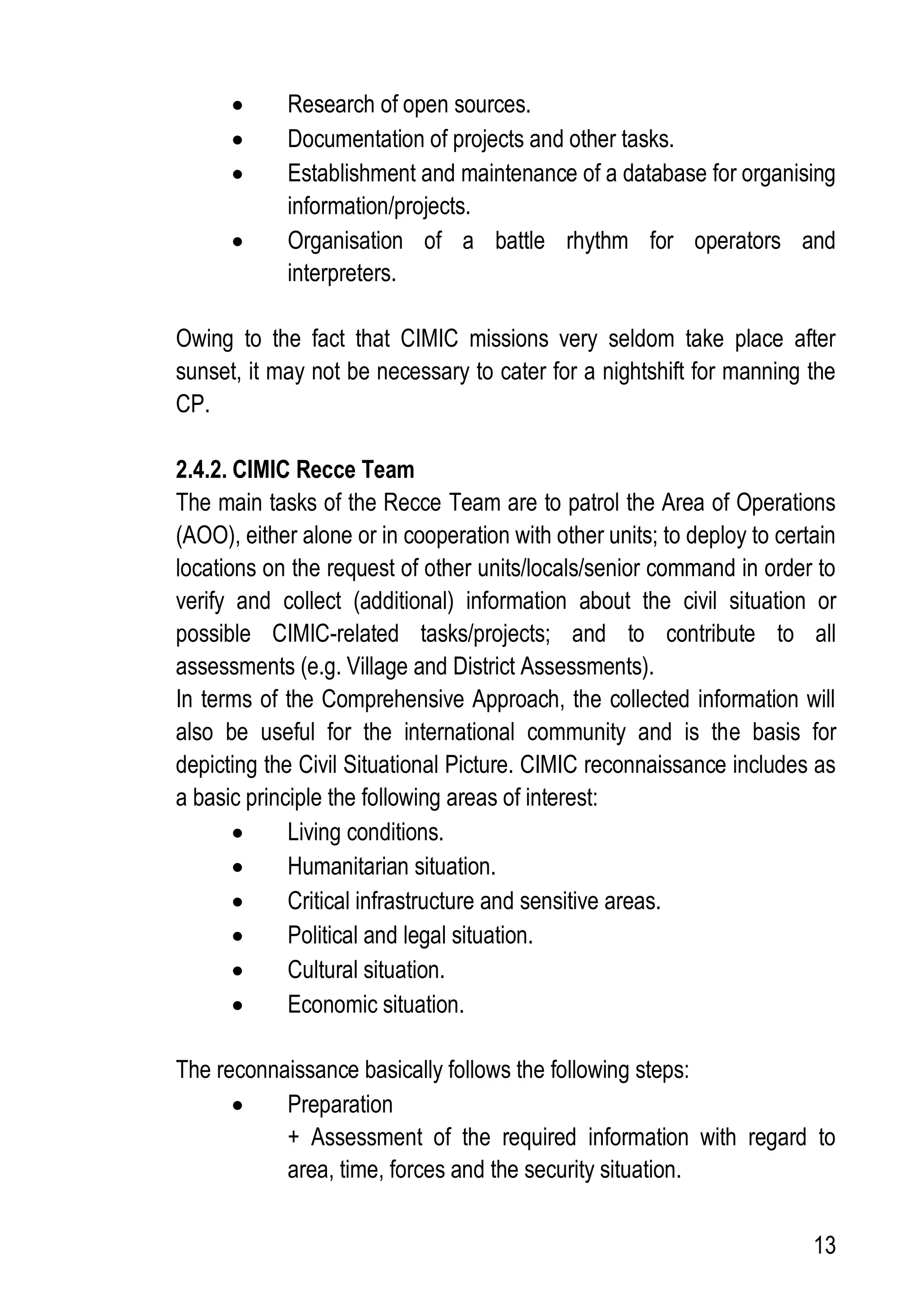 Cimic handbook | PDF