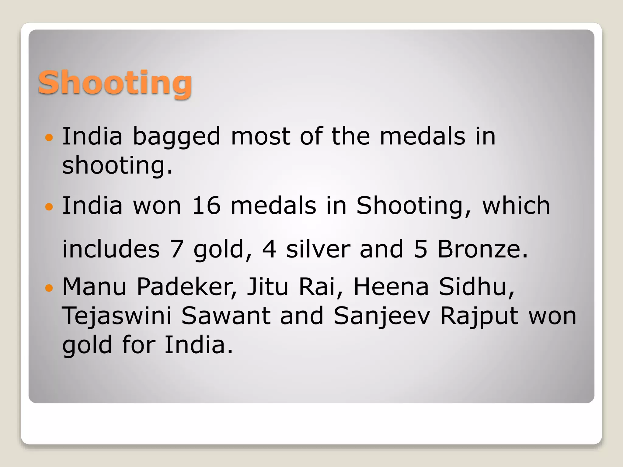 Commonwealth Games 2018 | PPT