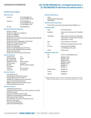 ComNet CWGE26FX2TX24MSPOE Data Sheet | PDF