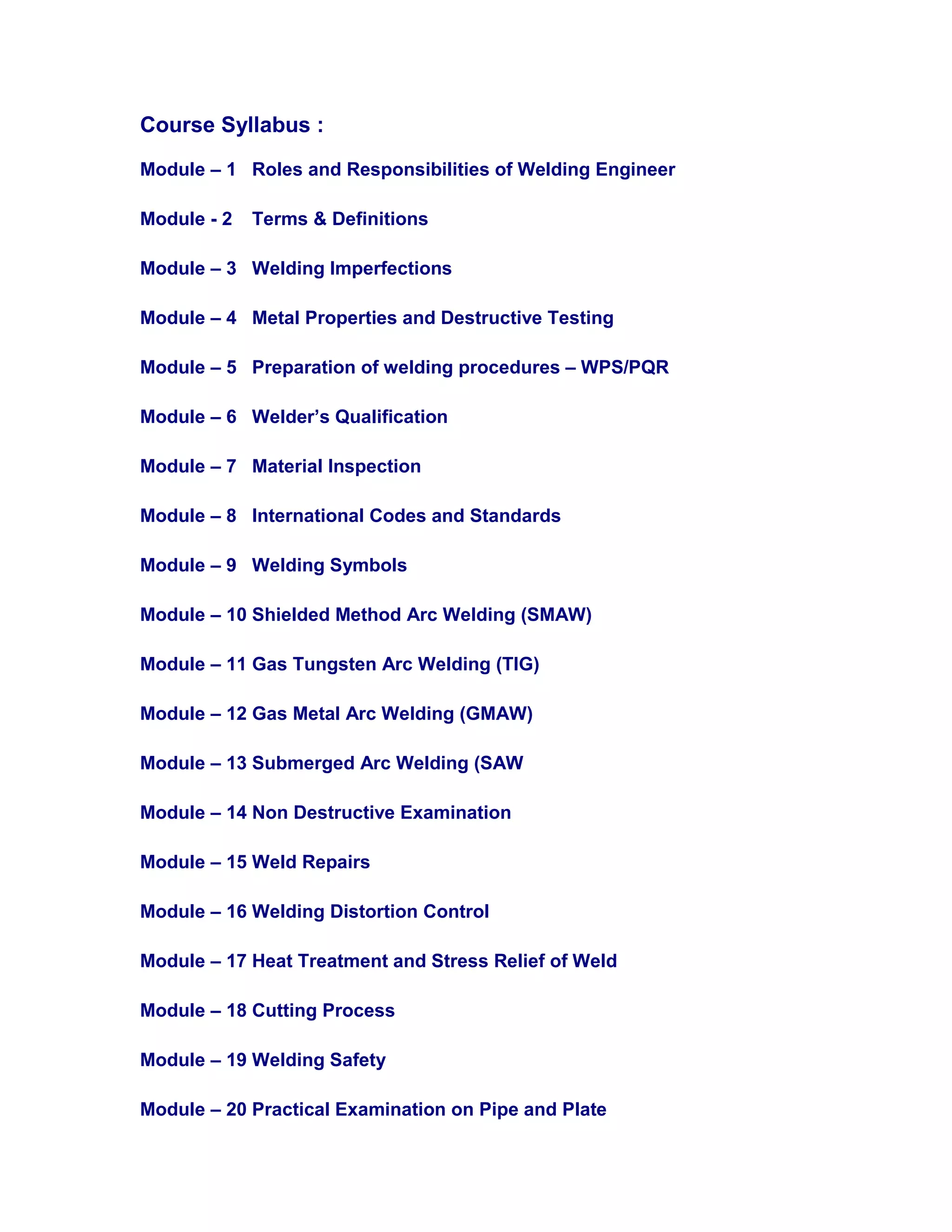 CWI Certified Welding Inspector course | PDF