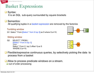 MonetDB/DataCell - Exploiting the Power of Relational Databases for Efficient Stream Processing ...