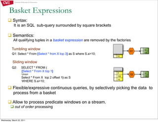 MonetDB/DataCell - Exploiting the Power of Relational Databases for Efficient Stream Processing ...