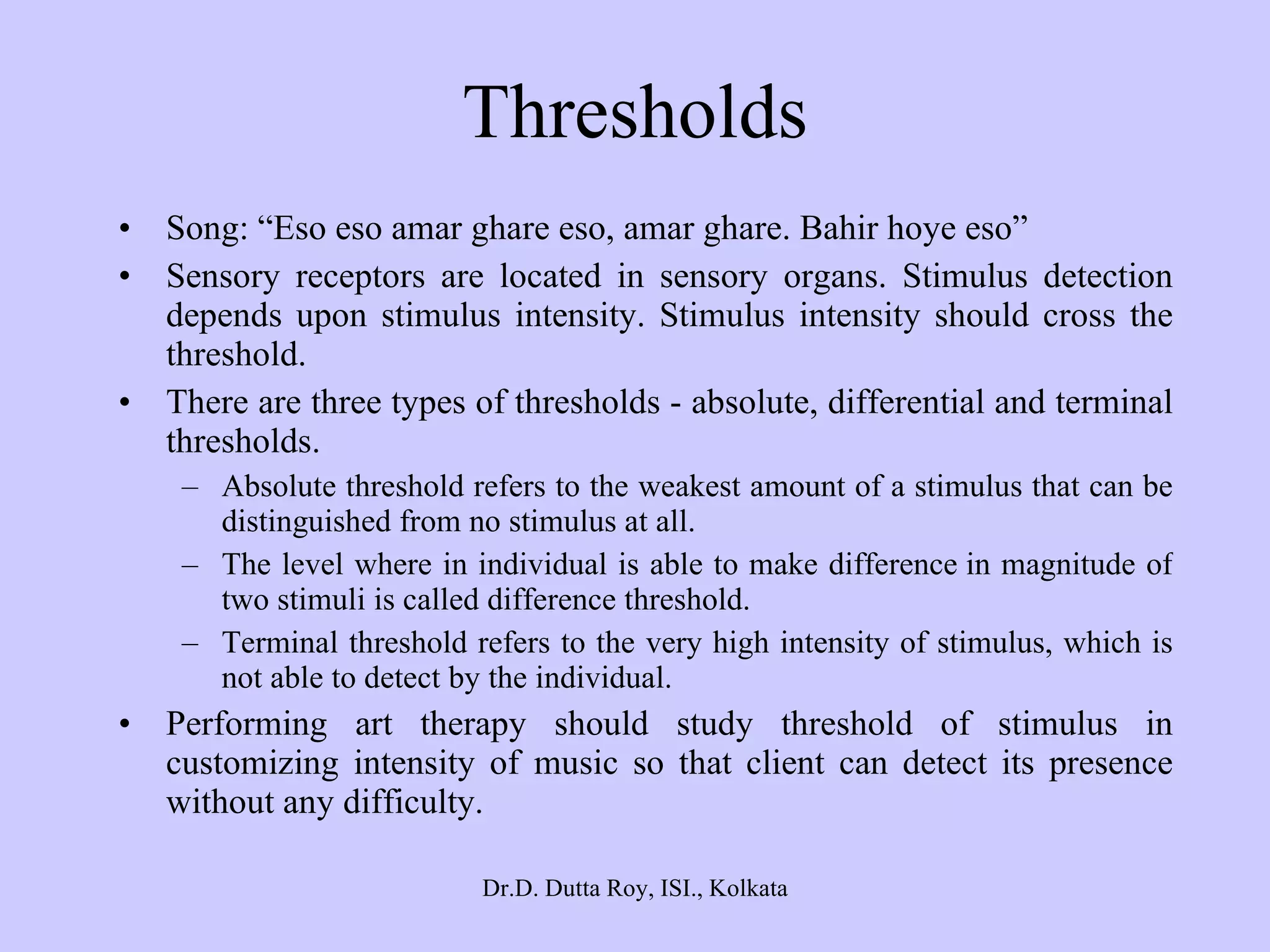 Introduction to Sensation, Perception and Attention | PPT