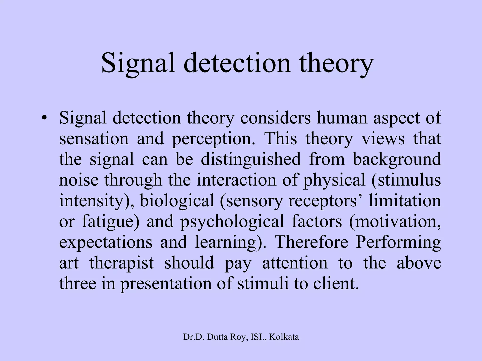 Introduction to Sensation, Perception and Attention | PPT