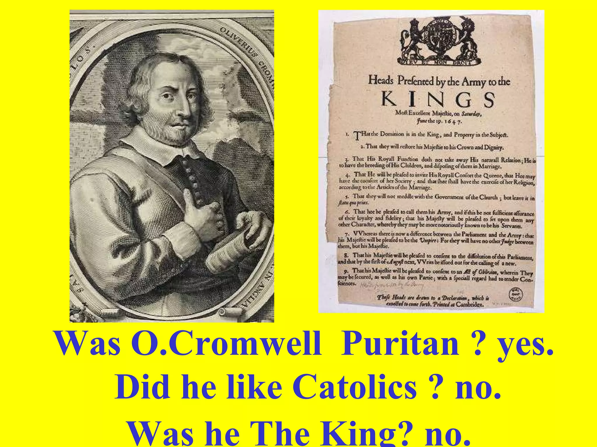 Oliver Cromwell and British History | PPT