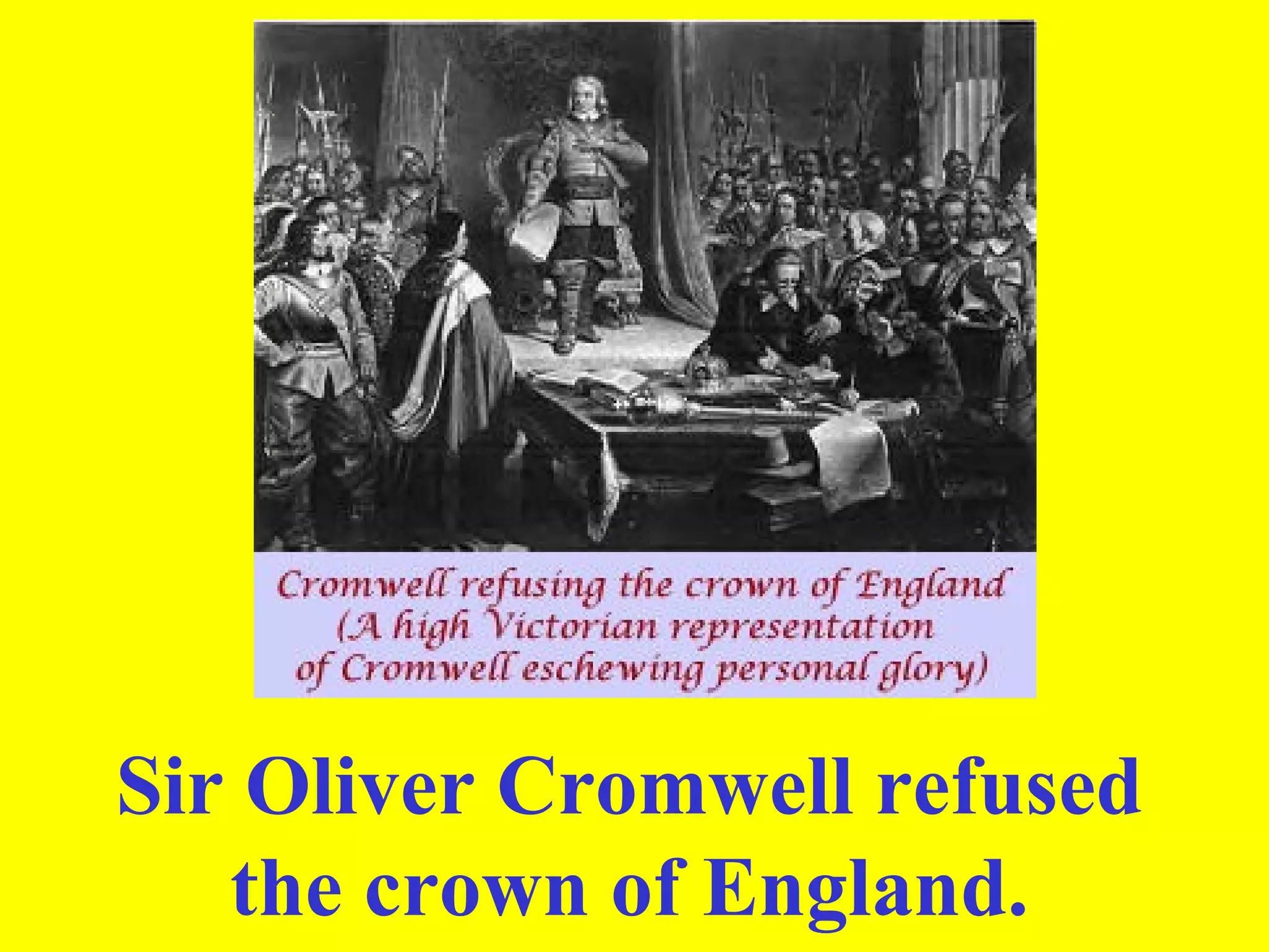 Oliver Cromwell and British History | PPT