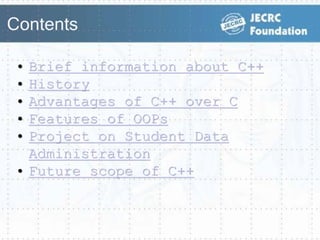 C++ with student management system project | PPT