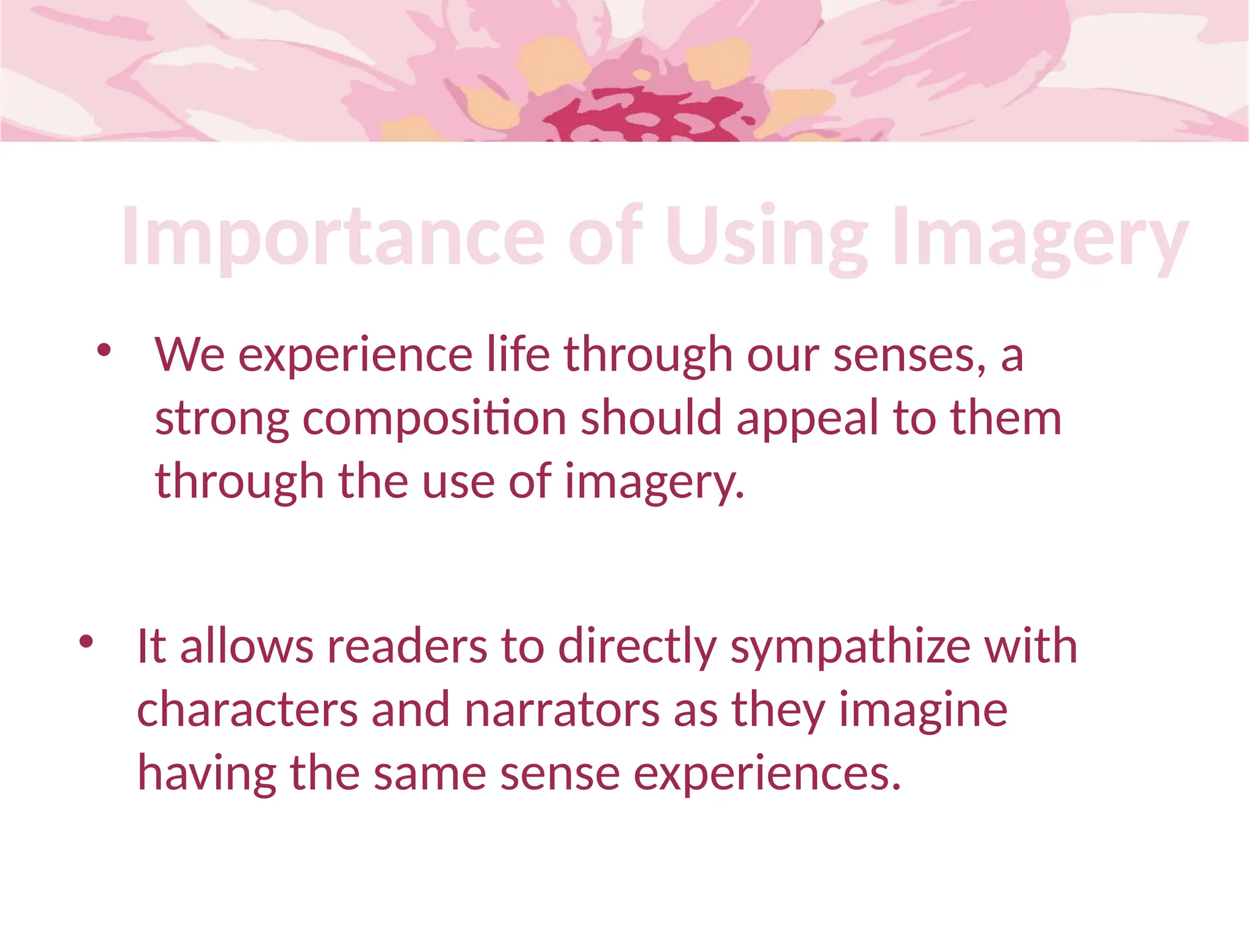 Creative Writing Module 2: The sensory Experience. pptx | PPTX