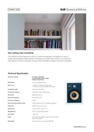 Cwm500 fiche produit | PDF