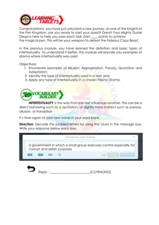 Creative Writing Module 8.2. aaaaaaabbbb | PDF