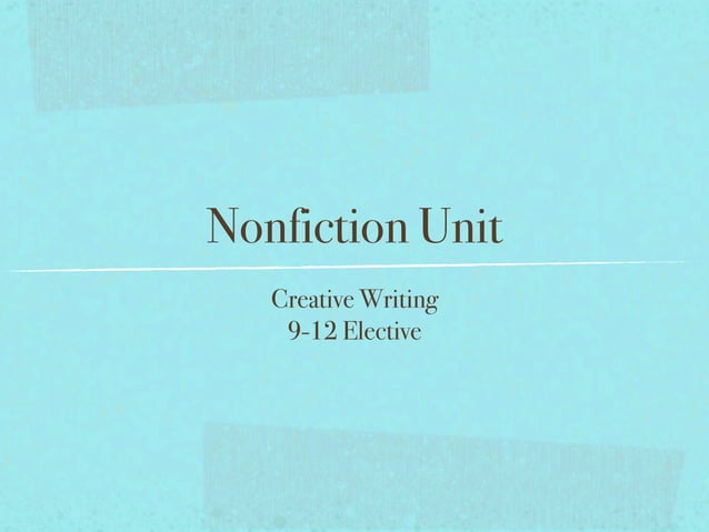 Nonfiction Presentation & Notes | PPT