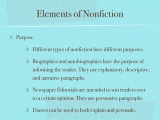Nonfiction Presentation & Notes | PPT
