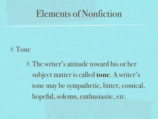 Nonfiction Presentation & Notes | PPT