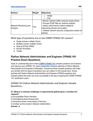 CWNP Python Network Administrator and Engineer CPNAE-101 Certification ...