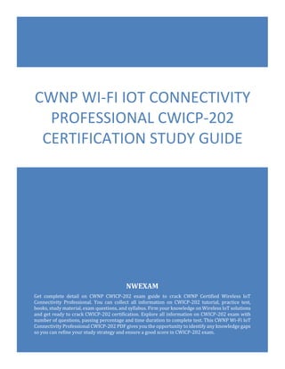 CWNP Wi-Fi IoT Connectivity Professional CWICP-202 Certification Study ...