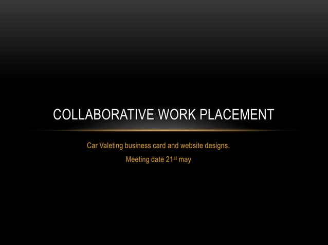 Collaborative work placement | PPT