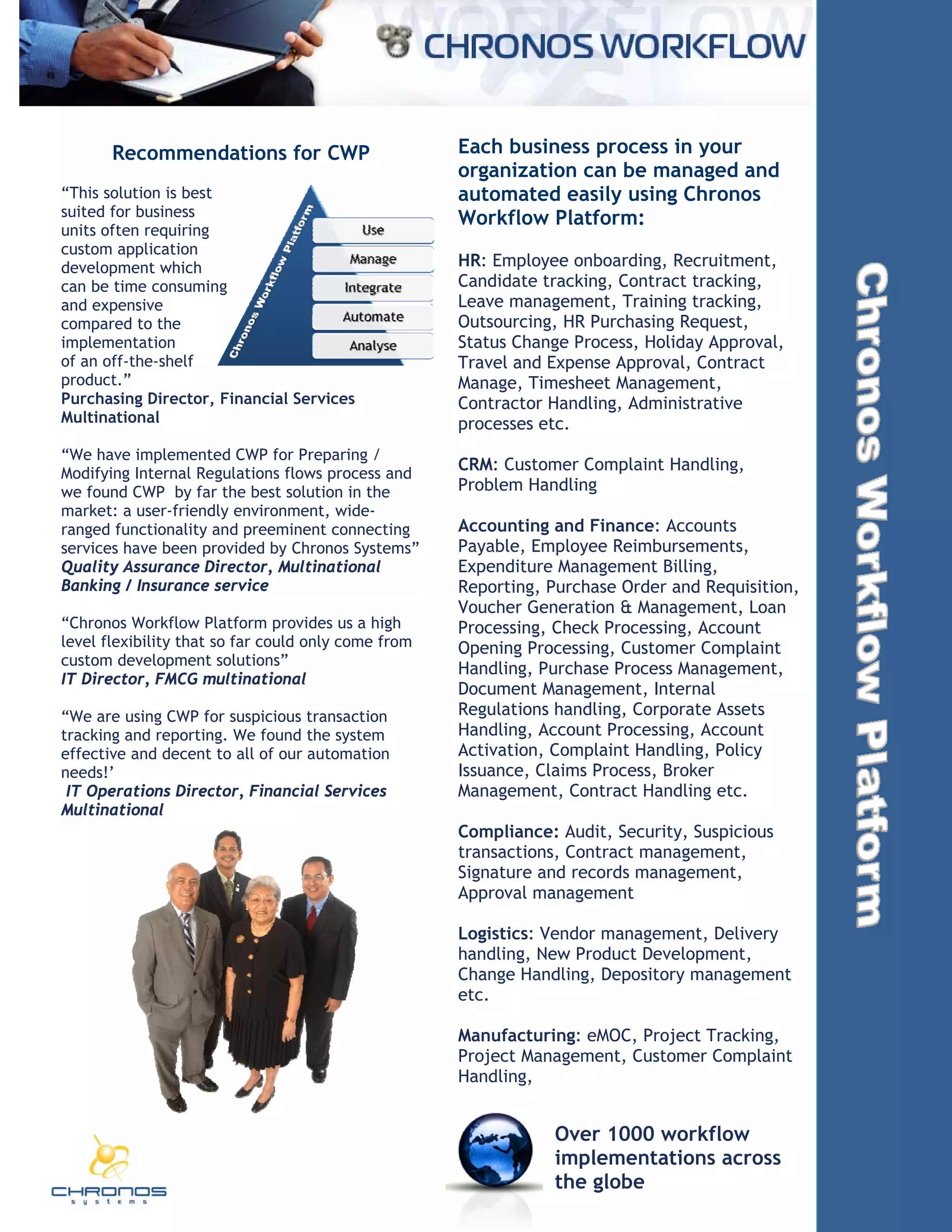 Chronos Workflow - Business process automation without programming | PDF | Computer Software and ...