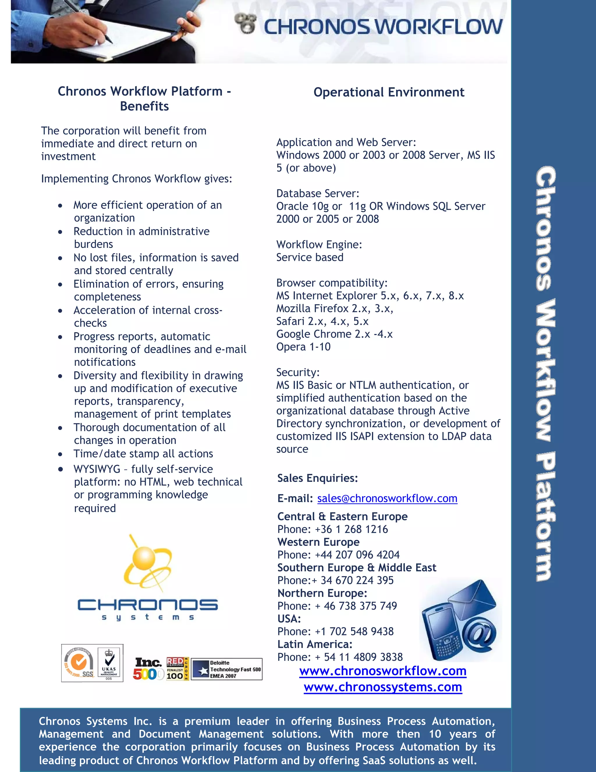 Chronos Workflow - Business process automation without programming | PDF | Computer Software and ...