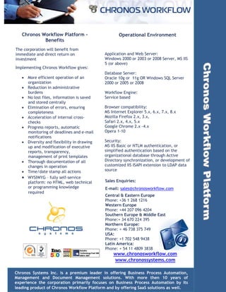 Chronos Workflow - Business process automation without programming ...