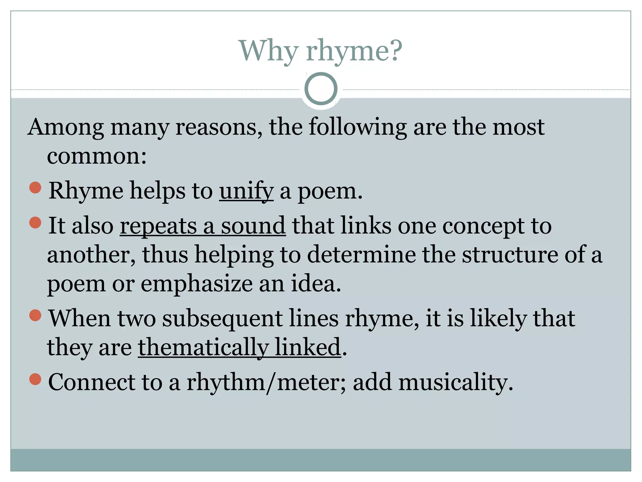 Cw poetry rhyme | PPT