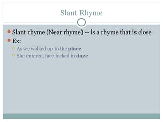 Cw poetry rhyme | PPT