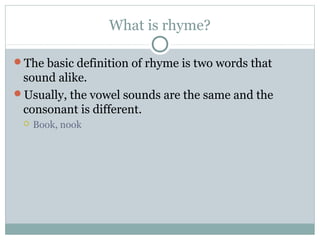 Cw poetry rhyme | PPT