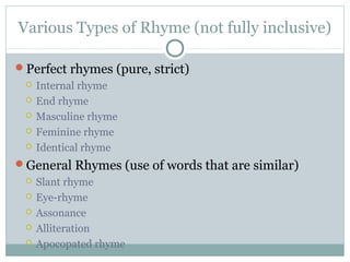 Cw poetry rhyme | PPT