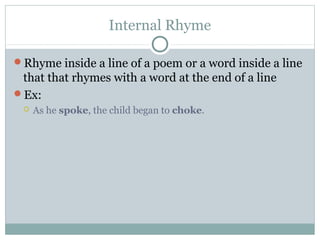 Examples Of Internal Rhyme